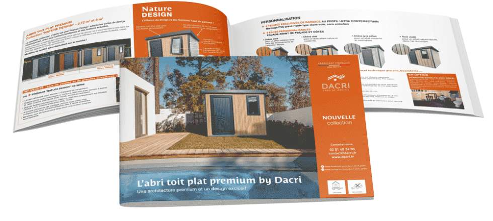 Abris de jardin toit plat premium nature design | DACRI